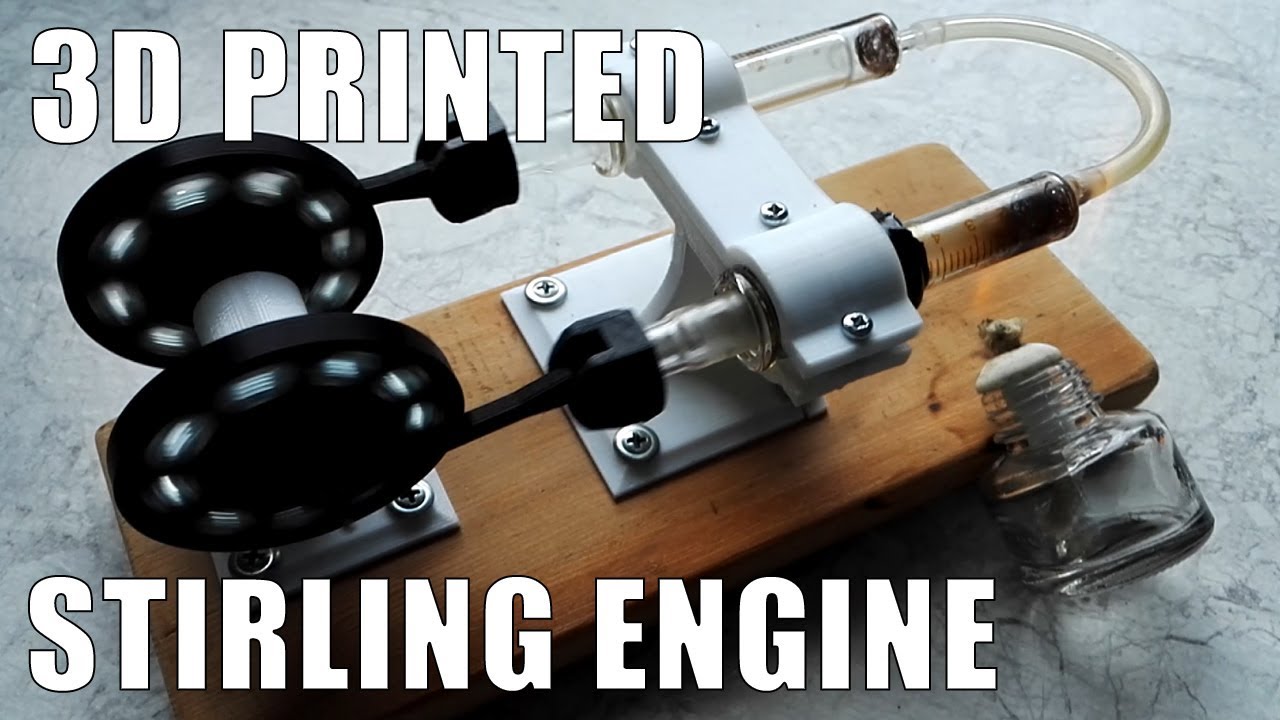 3D PRINTED ALPHA STIRLING ENGINE - YouTube