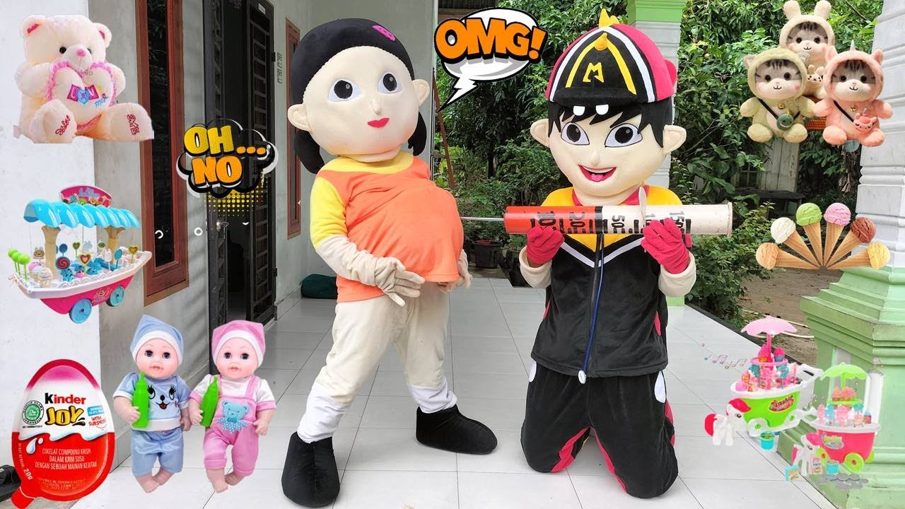 Badut Boboiboy Jadi Dokter Menolong Squid Game Melahirkan Kembar Tiga ...