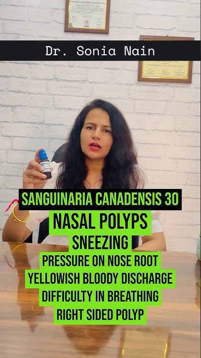 Nasal Polyp Homeopathy Treatment Youtubeshorts Drsonianain