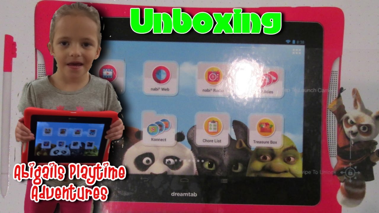 Abigail Unboxes her new Nabi 2 tablet toy dreamtab - YouTube