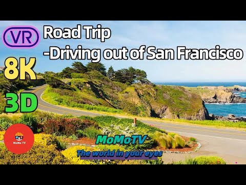 【360° VR】Road Trip from Golden Gate Bridge to the Ocean Beach - 8K 3D 360 VR Video - YouTube