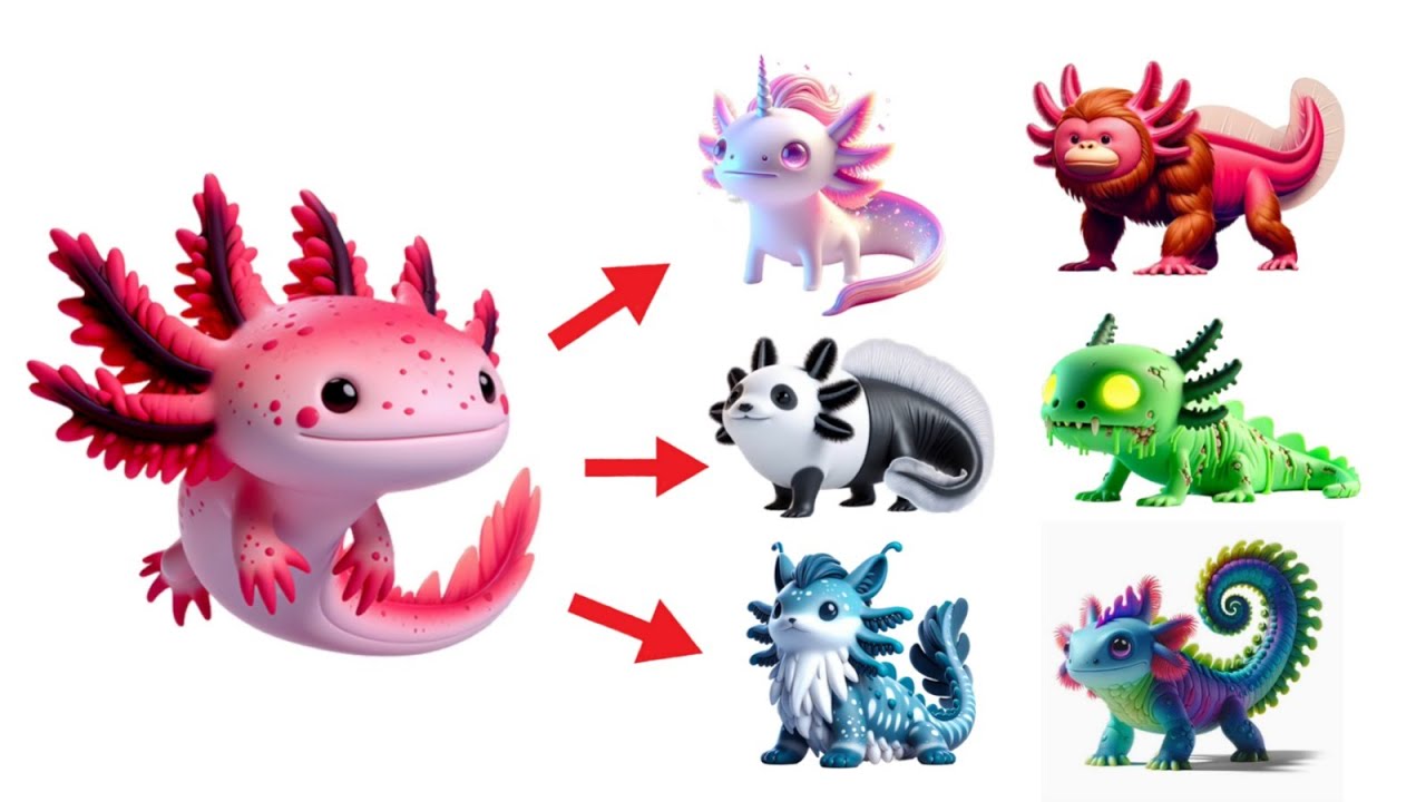 ALL AXOLOTL COMBINATION! ANIMASH GAMEPLAY - YouTube