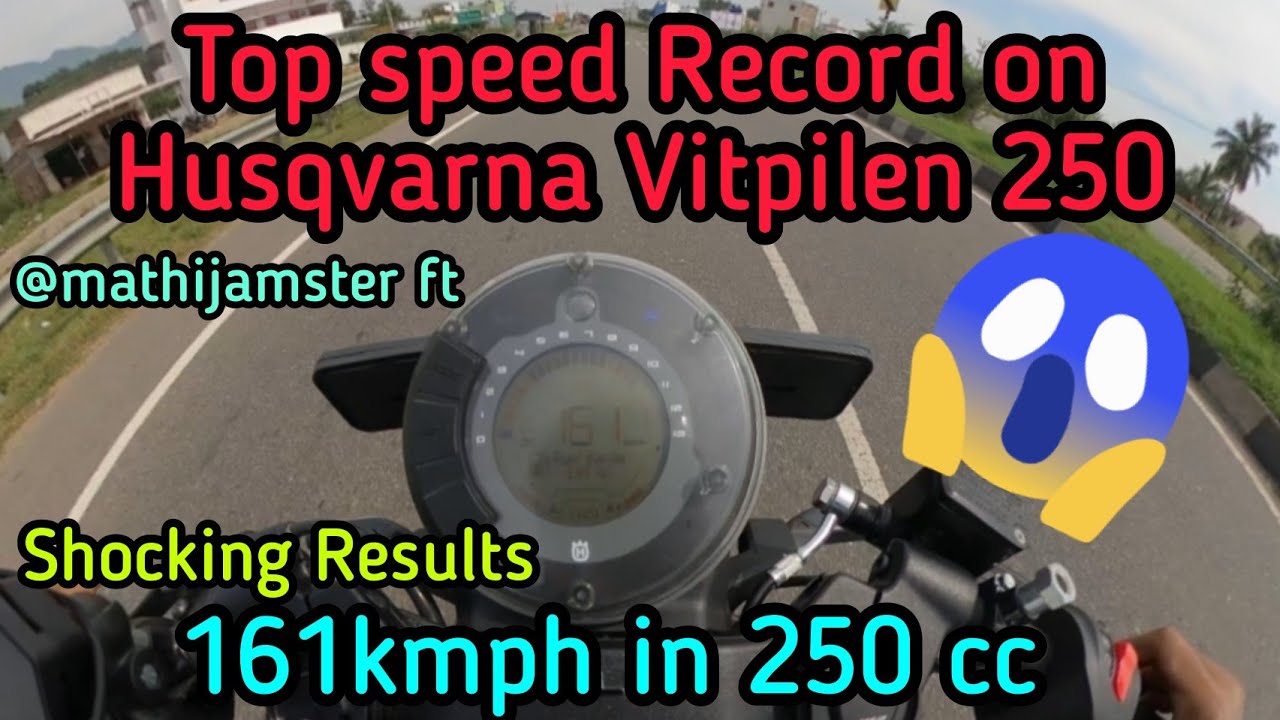 Husqvarna Vitpilen 250 Top Speed 162Kmph | Ft Mathi Jamster #Gopromax # ...