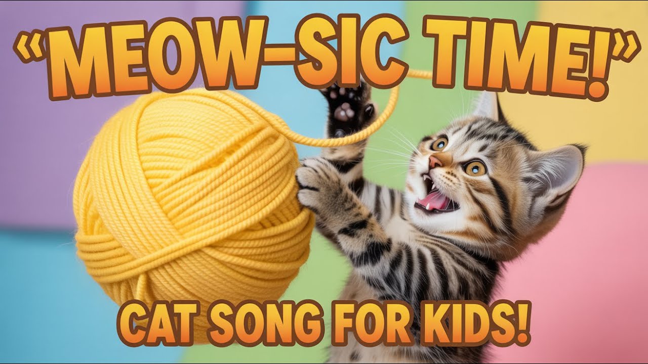 Cute Kitten Meow Song for Kids | Happy Cat Dance and Singing with ...