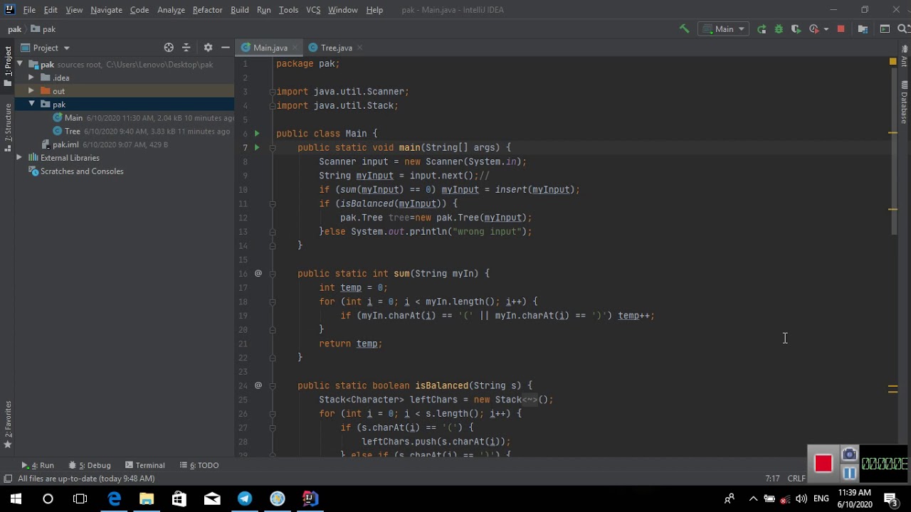 Infix to binary Tree - YouTube