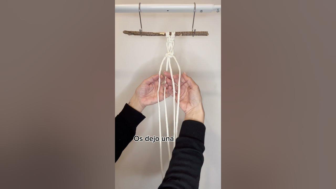Tutorial patrón macramé (nudo plano) #macrame #tutorialmacrame #diymacrame #macrametutorial #diy ...