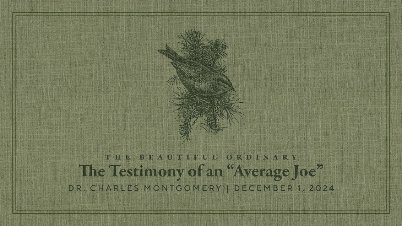 The Testimony of the Average Joe | Dr. Charles Montgomery - YouTube