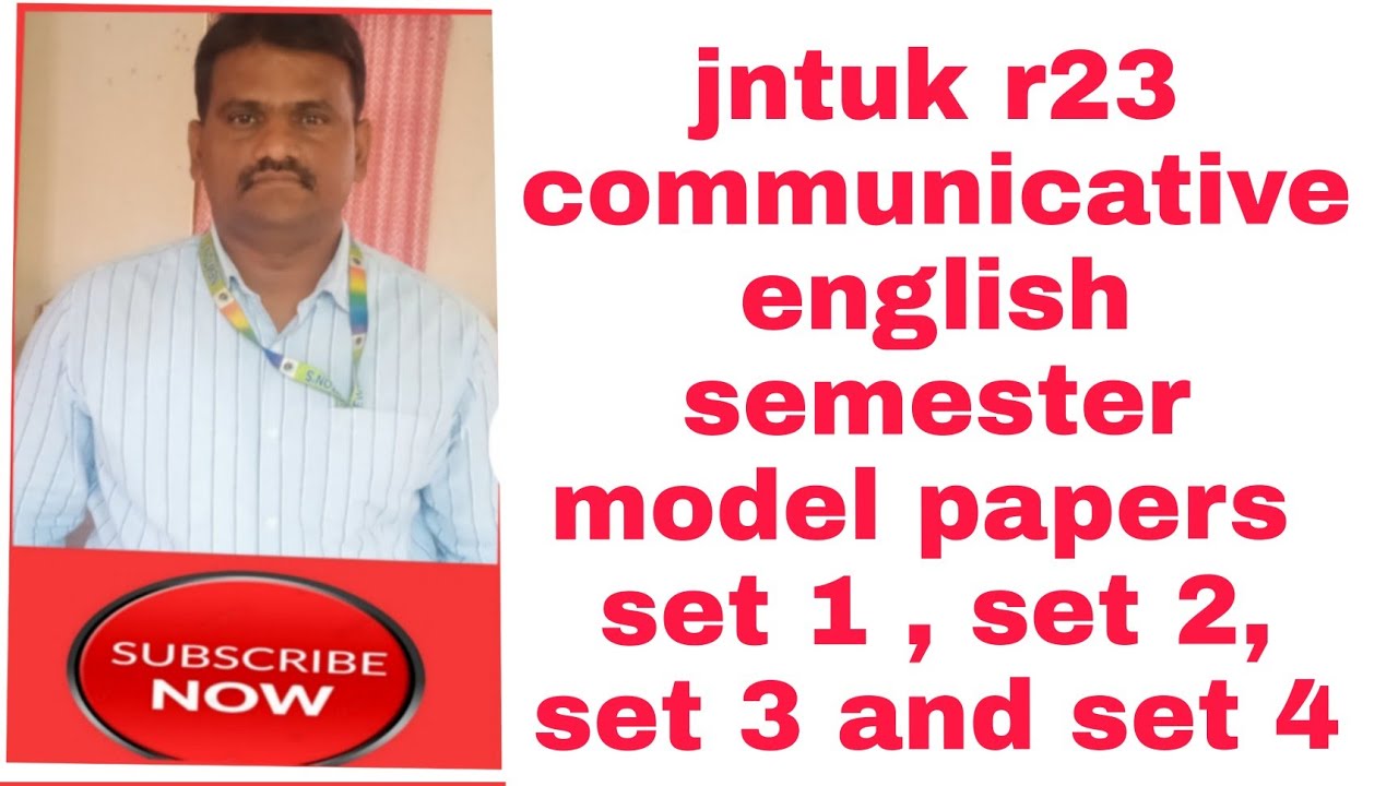 jntuk r23 communicative english- semester model question papers set 1 ...