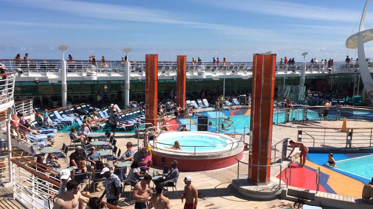 Independence of the seas pool deck - YouTube