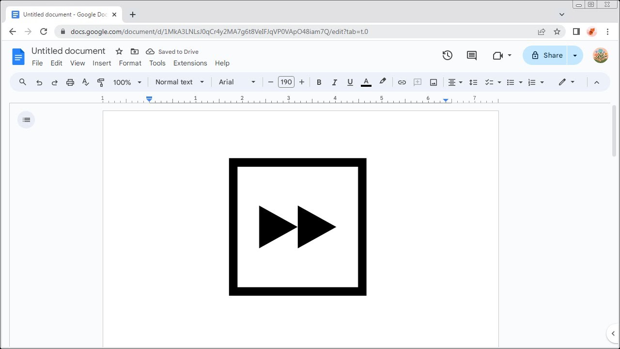 How to Insert the BLACK RIGHT-POINTING DOUBLE TRIANGLE Symbol in Google ...