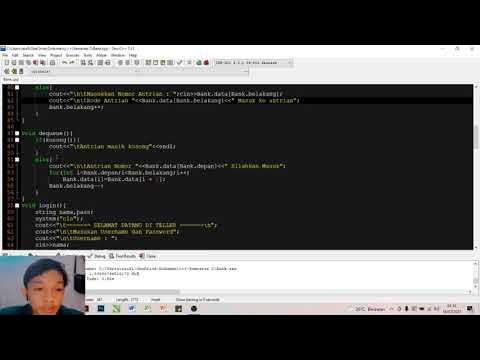 Program Antrian Bank (Queue) C++ - UAS Struktur Data dan Algoritma - YouTube
