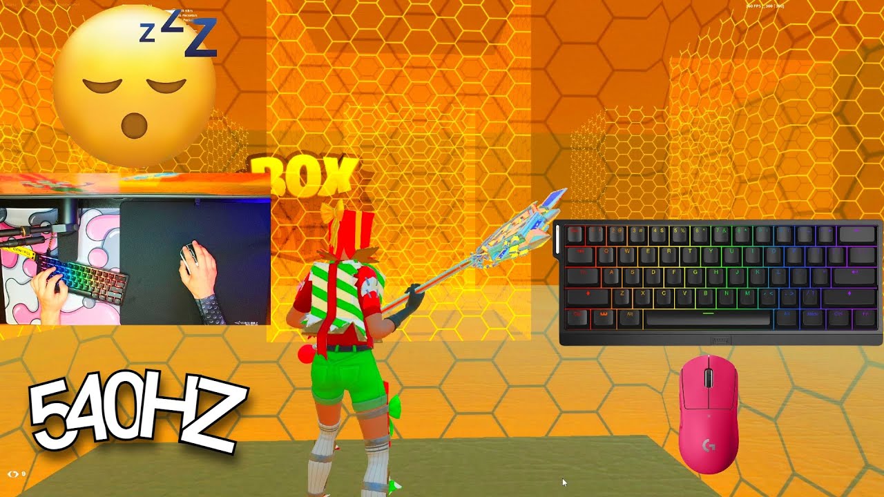 ⭐️[1HR]Wooting 60HE ASMR Fortnite Chill 💤 Box Fight Zone Gameplay ...