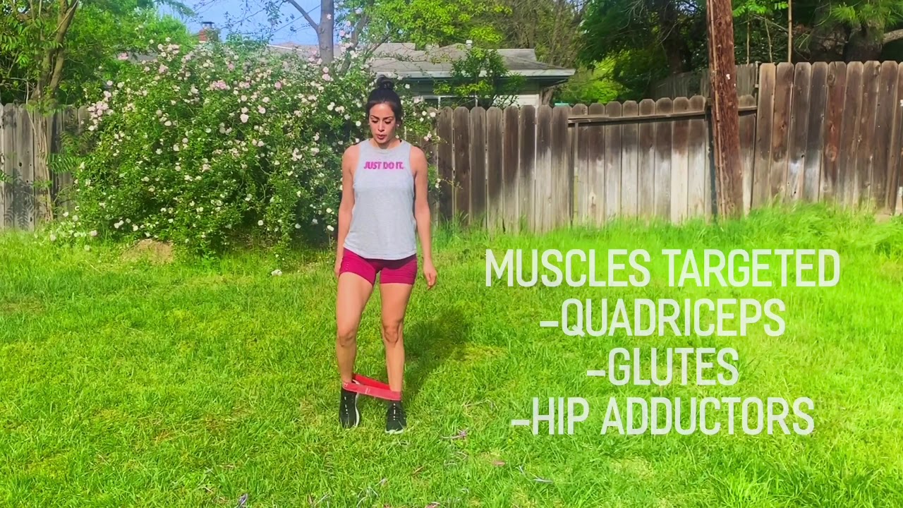 How to properly do a (banded) side squat - YouTube