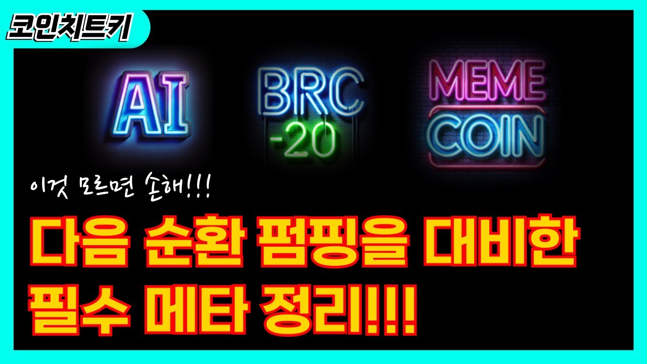 순환 펌핑장에서 모르면 손해 알트코인 메타 정리 알트코인 알트추천 알트코인추천 코인추천 비트코인 밈코인 Brc20