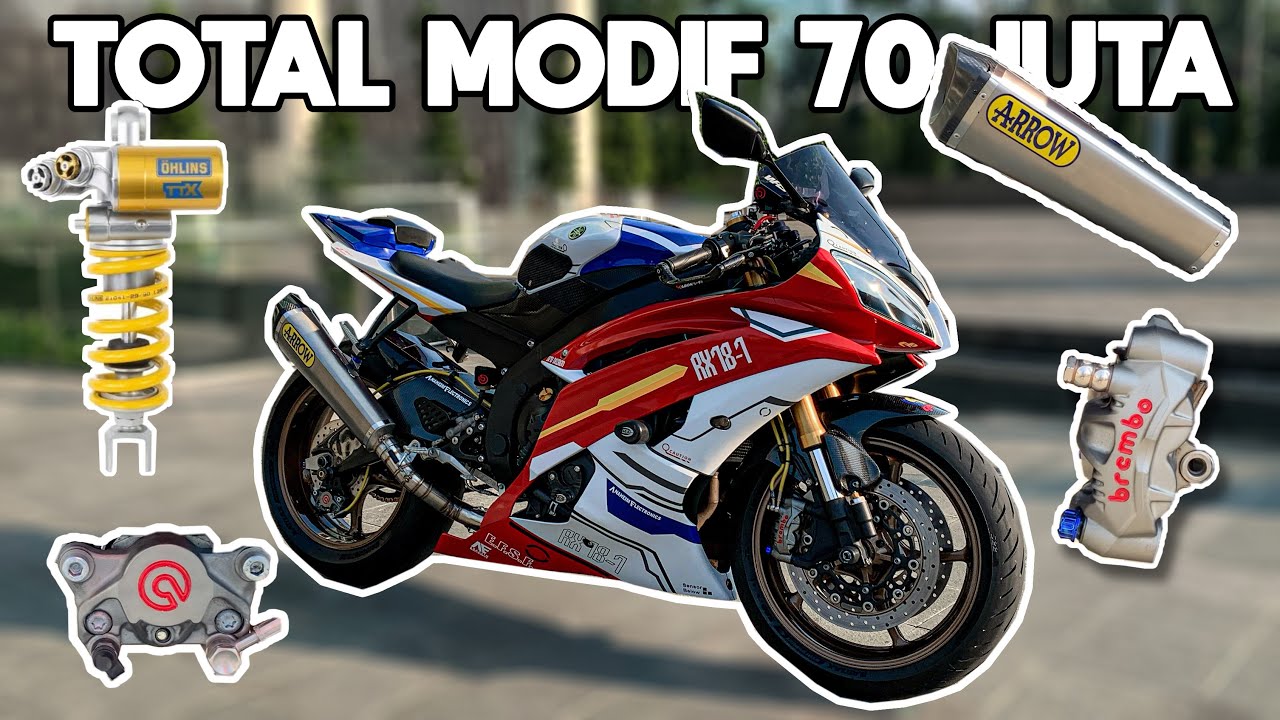 TOTAL Modif Yamaha R6...Review & Test Ride Livery Gundam. - YouTube