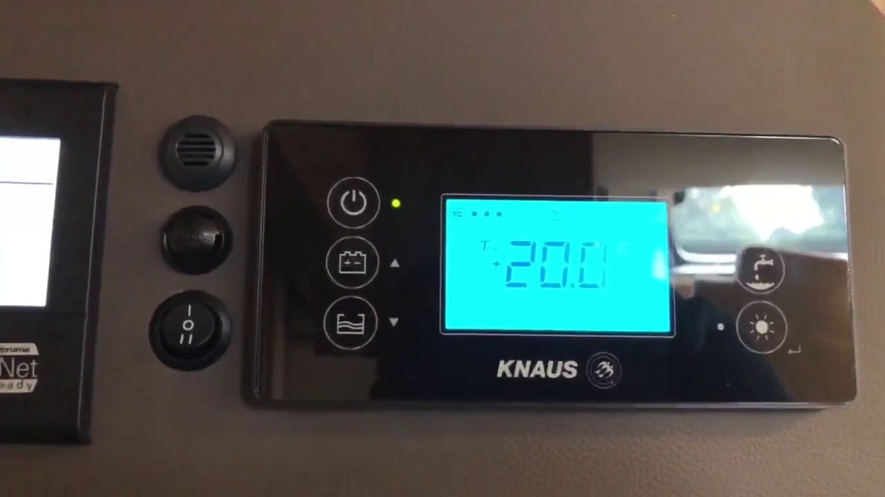 Knaus skywave control panel operation - YouTube