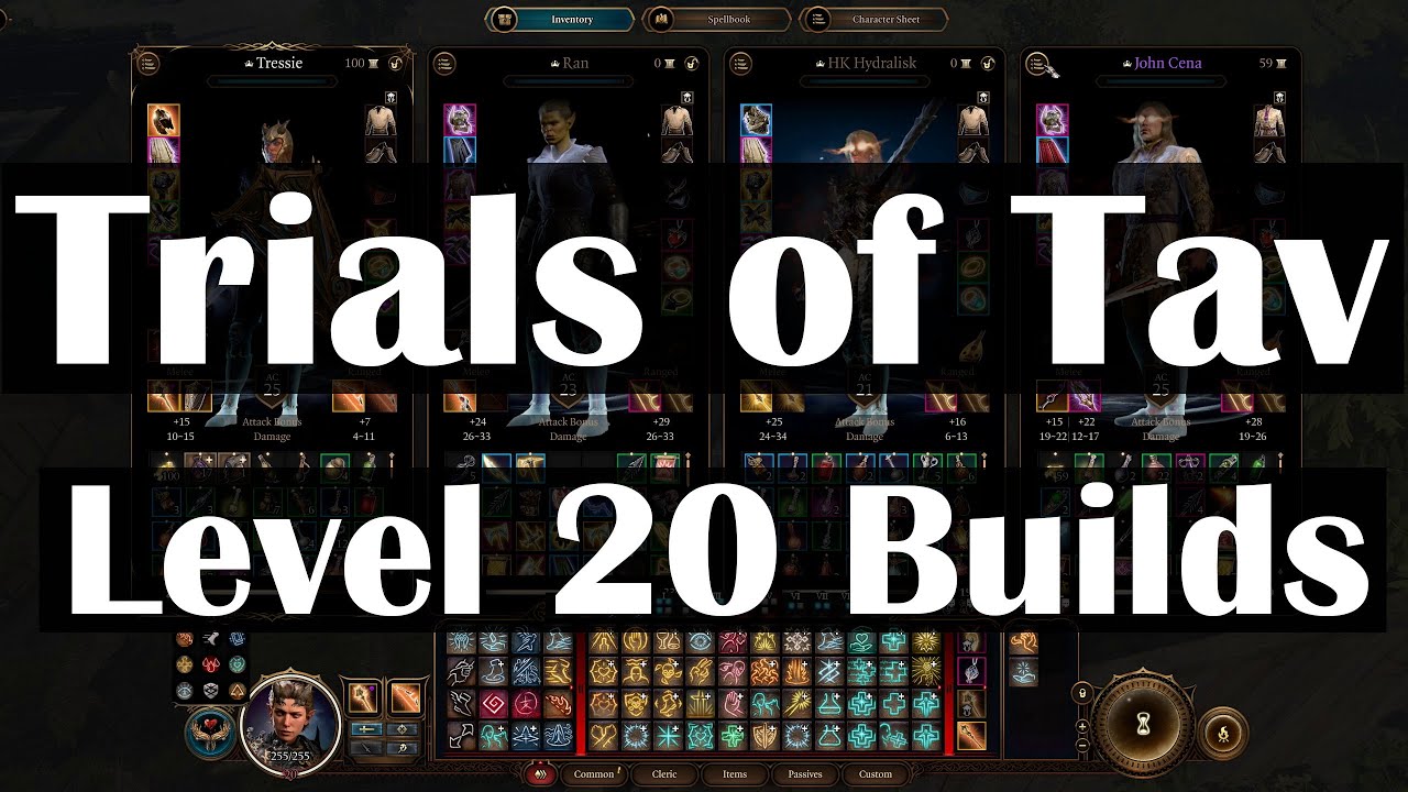 Level 20 builds for Trials of Tav end-game Hell Mode fights (Baldur's ...