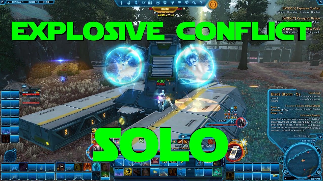 SWTOR - Solo - Explosive Conflict - Tanks - 2nd Bosses - YouTube
