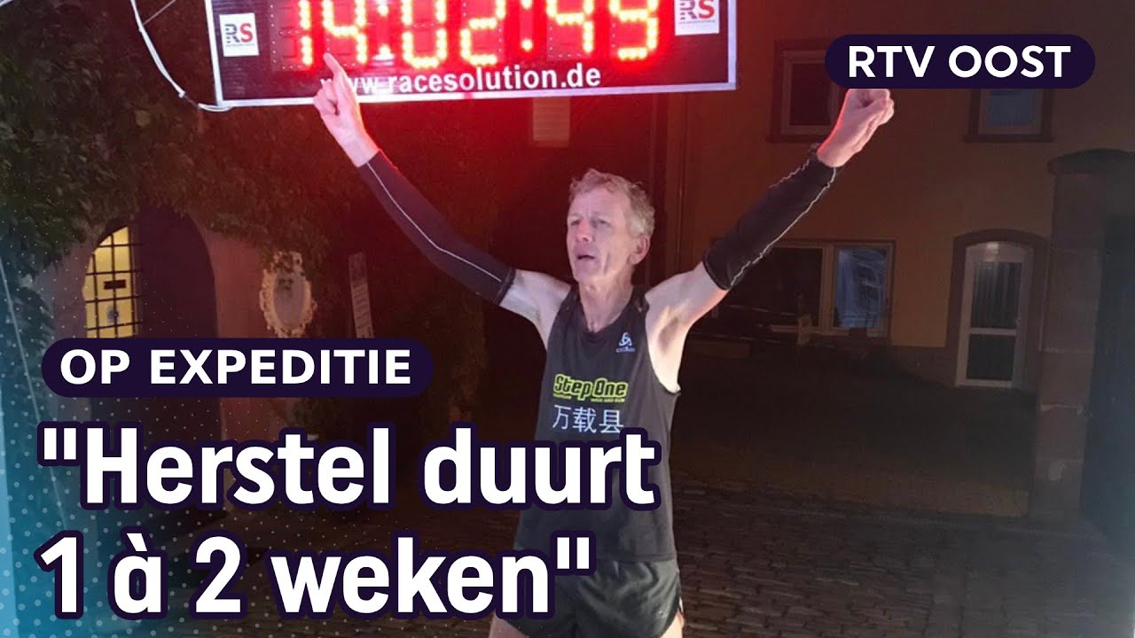 Ultralopen: Jan-Albert (63) liep 6 marathons op één dag | RTV Oost ...
