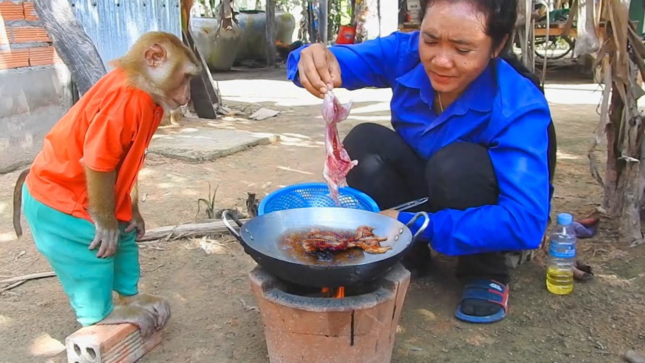 Great Cook ! SokYaa Help Cooking Mouse & Eat Delicious At Home - YouTube