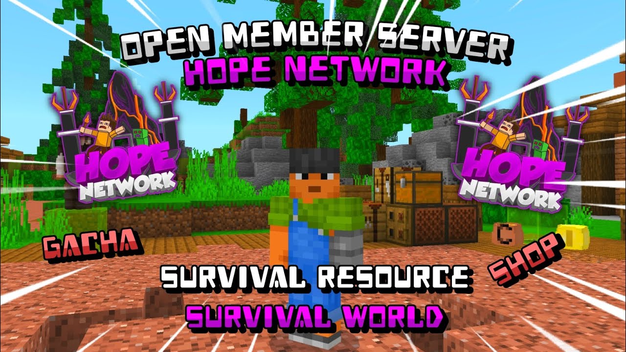 Open Member Server Mcpe Versi 1.21+ Official Hope Network|| Tema ...