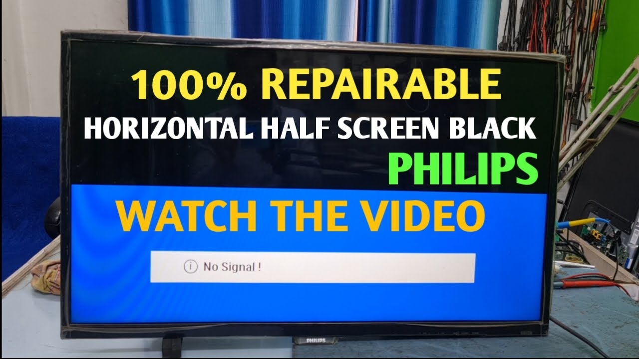 PHILIPS 32PFL423TV HORIZONTAL HALF SCREEN BLACK HOW TO FIX | BOE N55 ...
