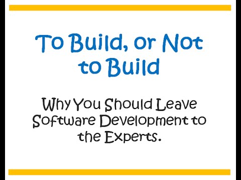 To Build, or Not To Build - YouTube