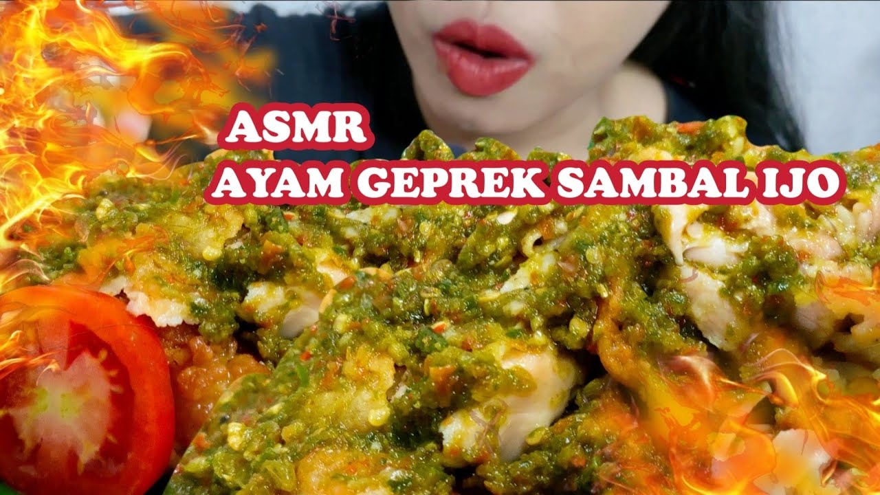 Asmr Ayam Geprek Sambal Ijo 😋 Pedas Mantap Nikmat Bikin Ketagihan 🔥