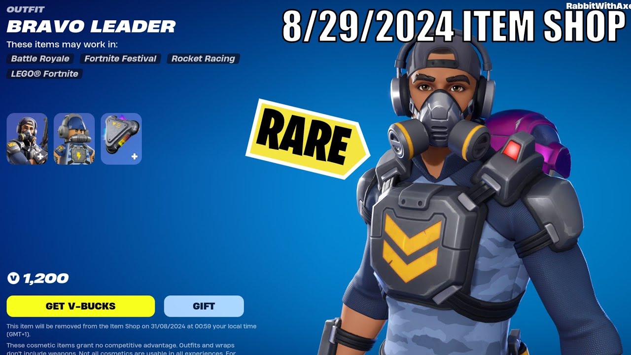 *RARE* Bravo Leader Returns! + Summer Skins & X-Men! | Fortnite Item Shop (29/8/2024) - YouTube