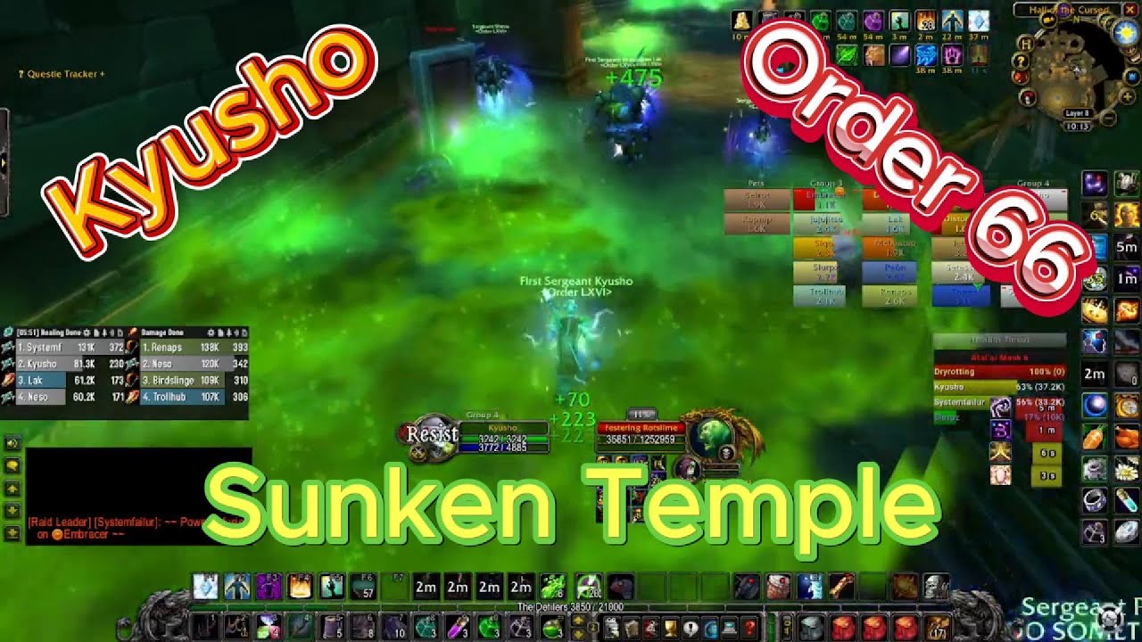 Kyusho's First Run with Order 66 | Down 4/8 Bosses Sunken Temple - YouTube