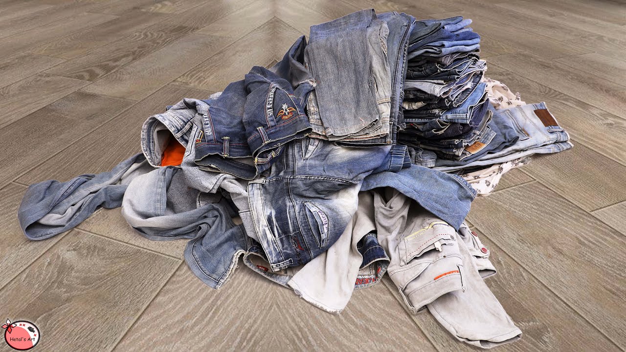 Old Jeans Reuse ! 8 Best Out of Waste Old Clothes Useful Craft Ideas ...
