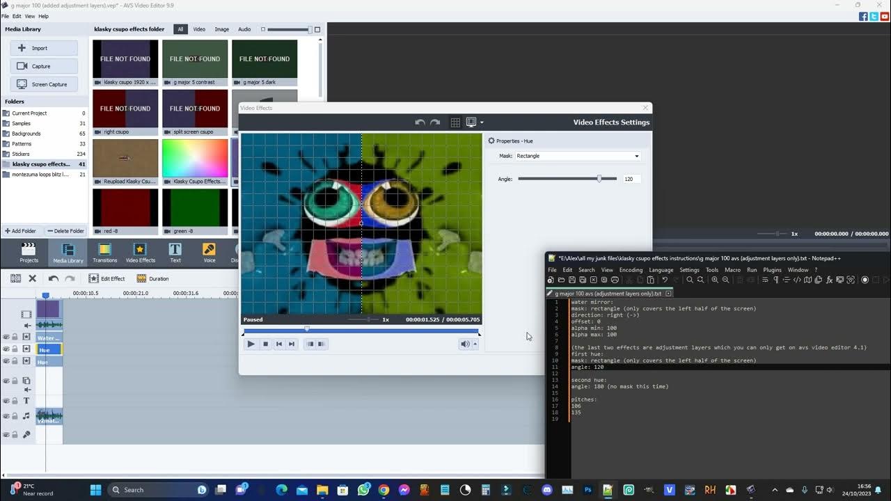how to make g major 100 on avs video editor (you need adjustment layers for this) - YouTube