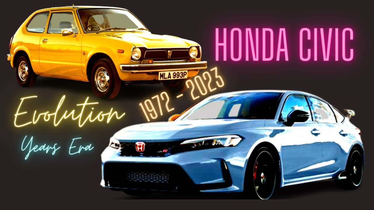 Honda Civic Generations Evolution 1972 - 2023 - YouTube