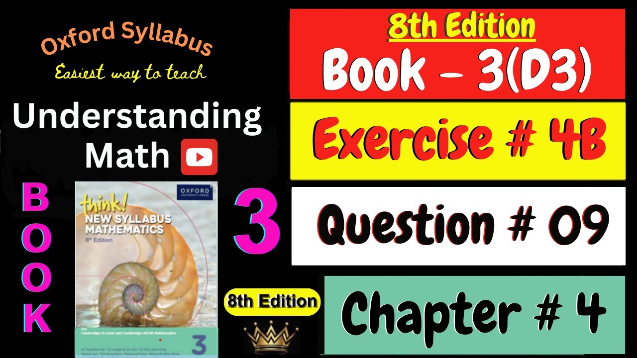 D3 Math Book Chapter 4 Exercise 4B Question # 09 | Indices ...