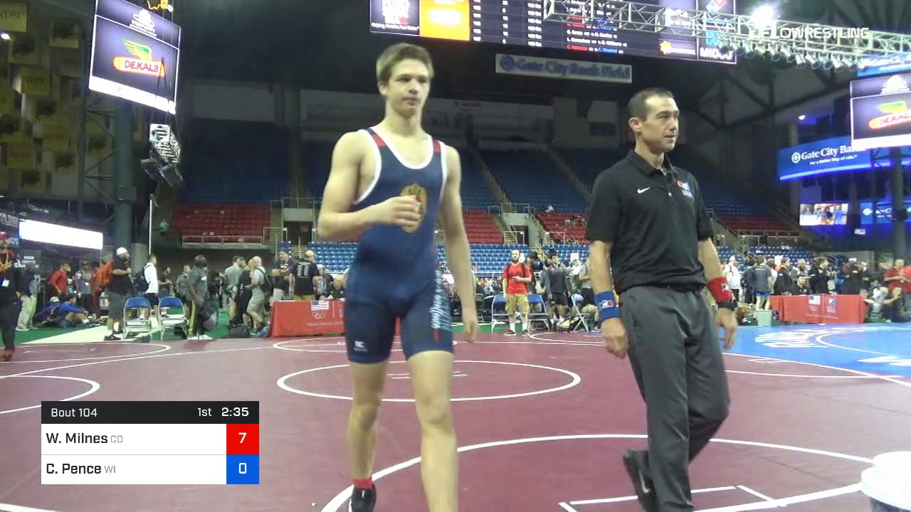 160 Lbs Rnd Of 128 Weston Milnes Colorado Vs Cole Pence Wisconsin - YouTube