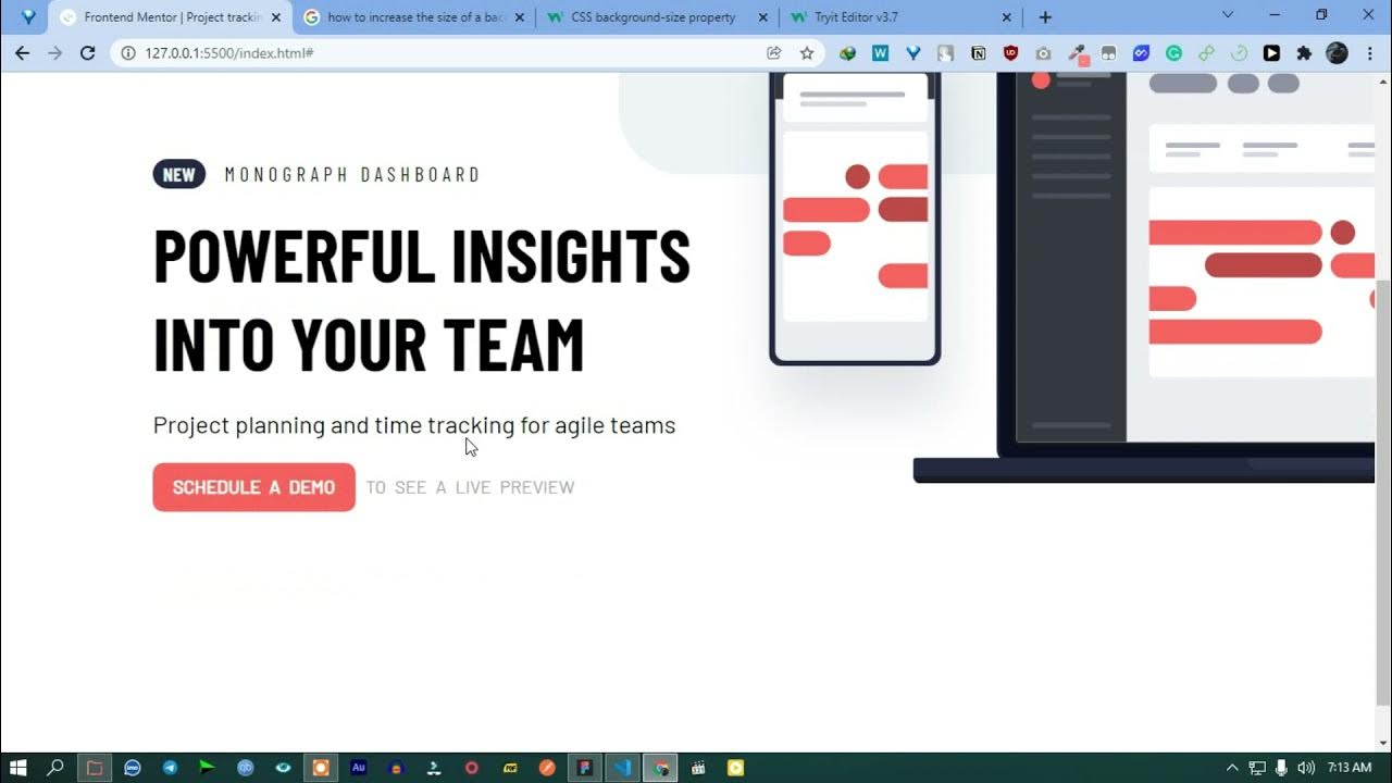 Project tracking intro component Part 2 | Frontend Mentor Challenge | HTML, CSS & JS - YouTube