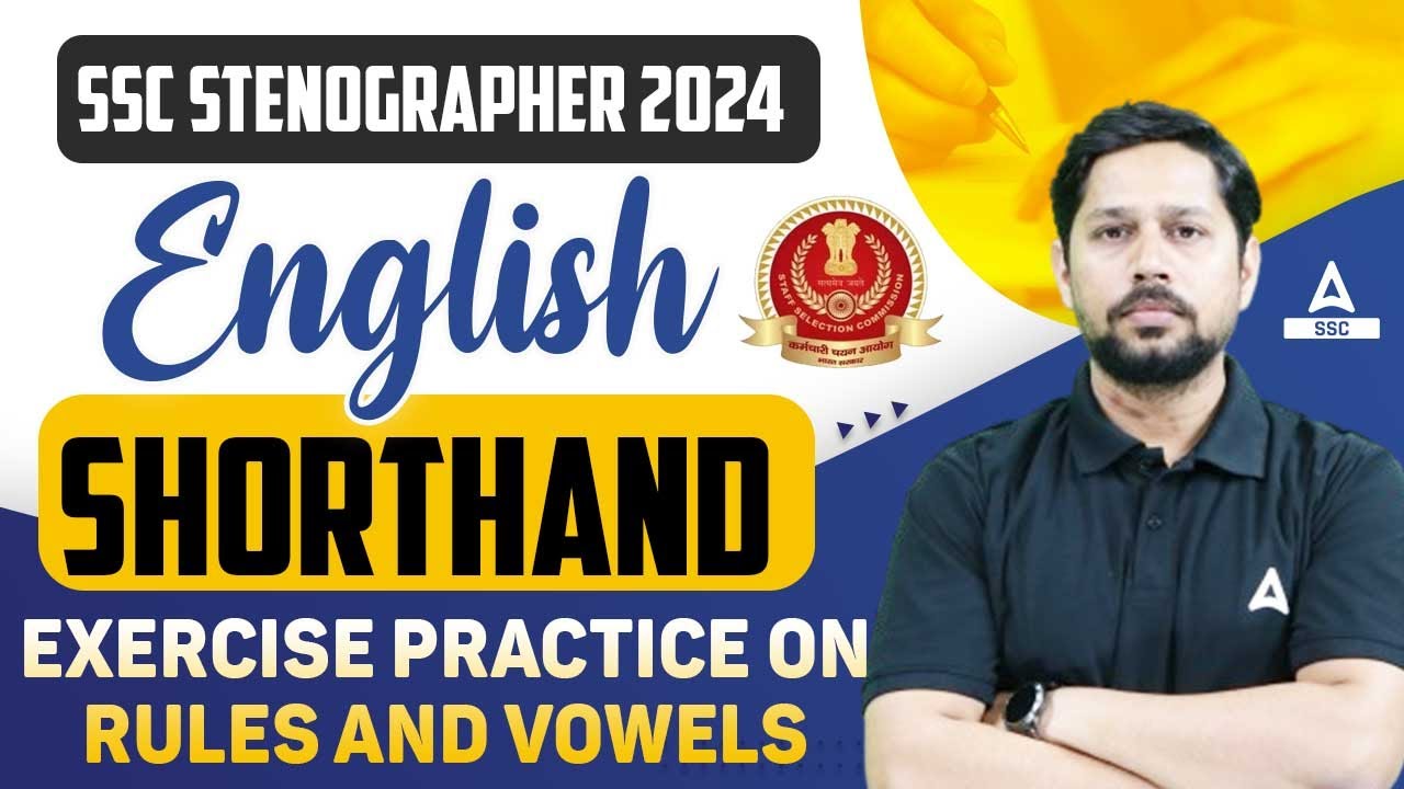 SSC Stenographer 2024 English Shorthand by Rudra Sir | Exercise ...