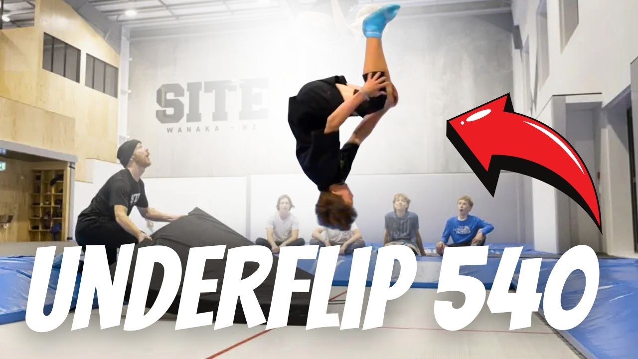 Learn How To Underflip 540 From A Skier | How To Underflip 5 On A ...