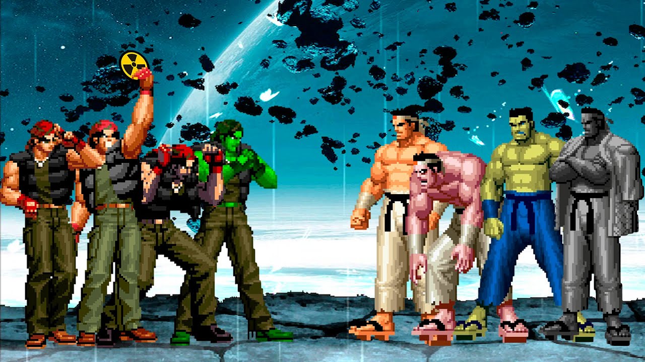 [KOF Mugen] Ralf Jones Team vs Goro Daimon Team - YouTube