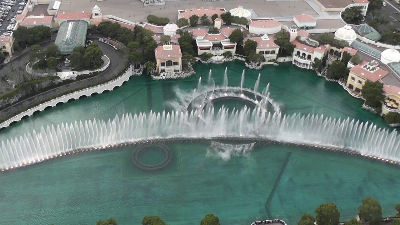 Video of Bellagio Fountains from Top of Eiffel Tower - YouTube