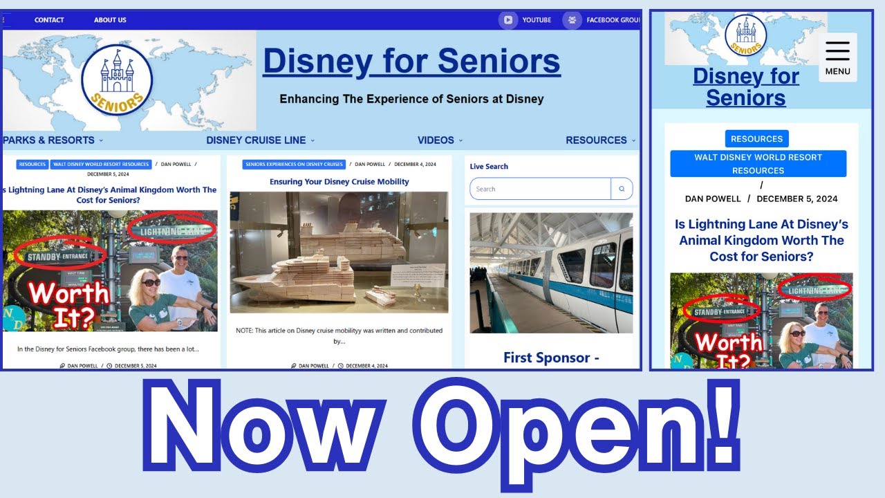 Disney for Seniors Website Is Open - YouTube