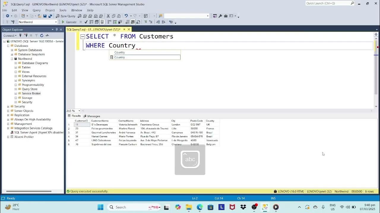 SQL select in syntax | Tutorial 9 - YouTube