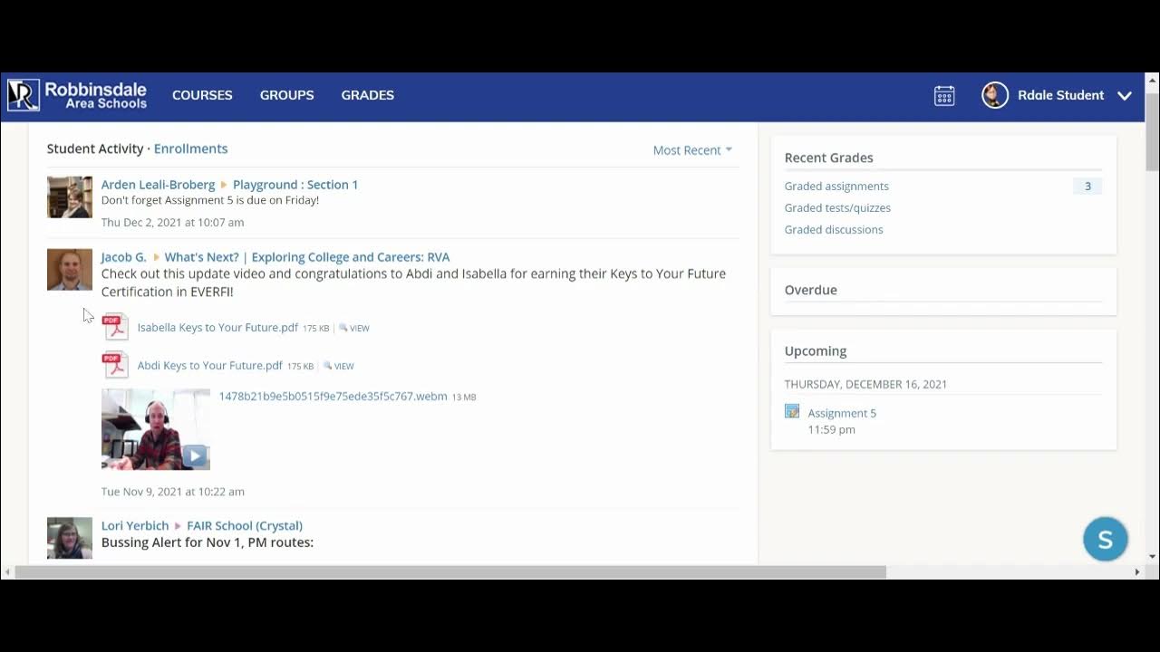 How to view teacher updates in Schoology on your computer - YouTube