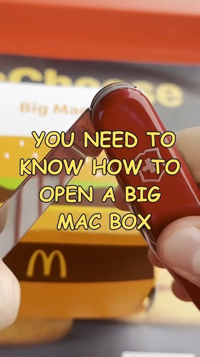How To Open Big Mac Box - YouTube