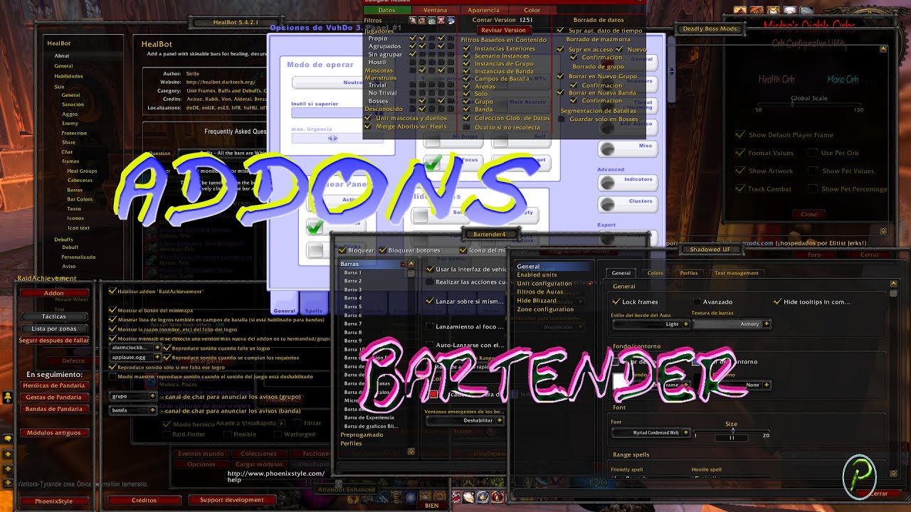 ADDONS: Guía Bartender4 - YouTube
