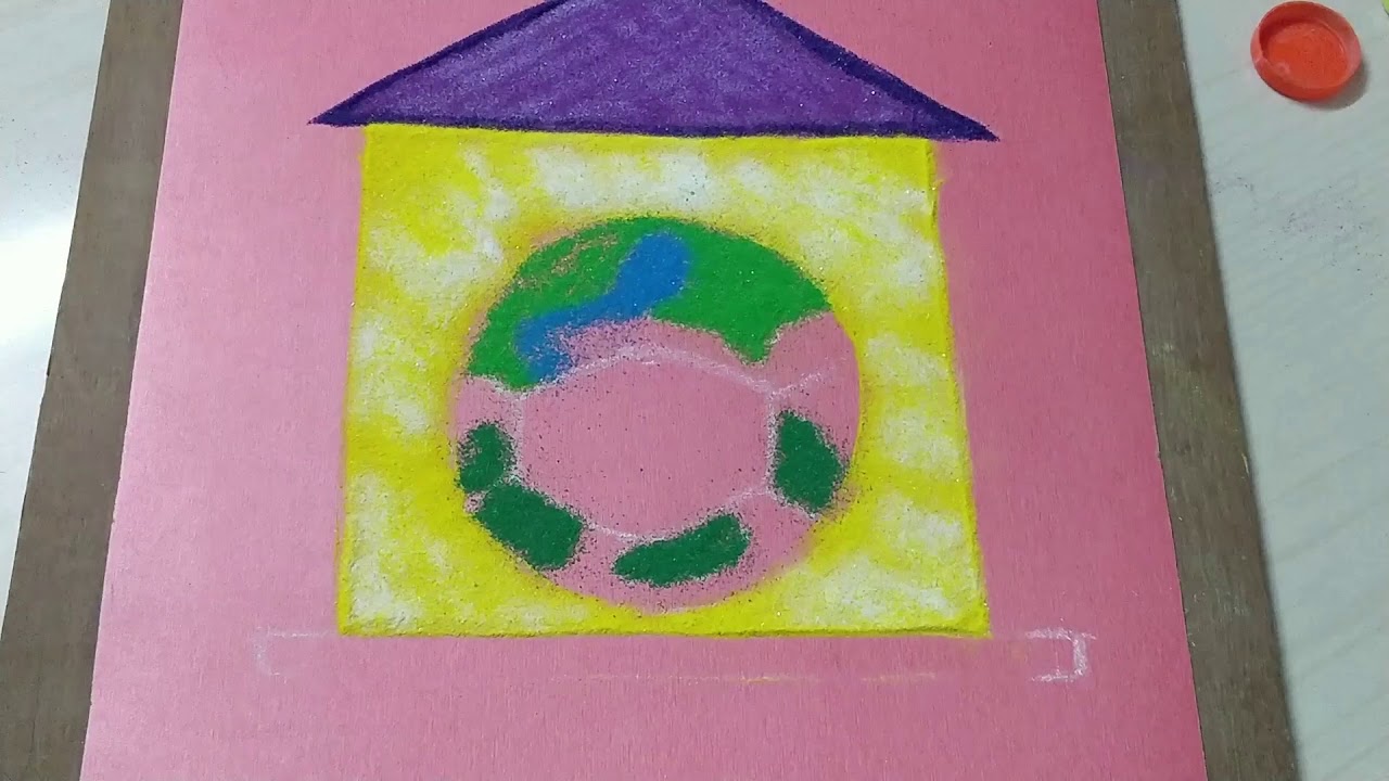 Earth day Rangoli - YouTube