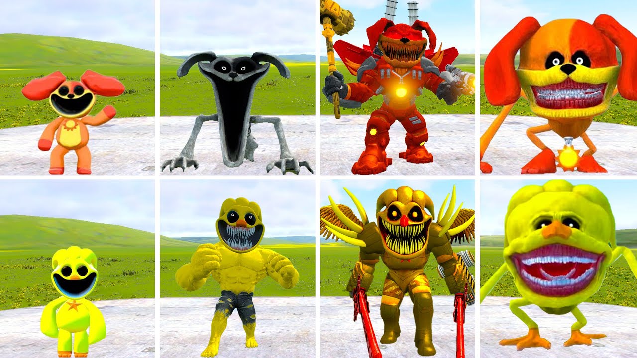 EVOLUTION OF NEW KICKIN CHICKEN vs all SMILING CRITTERS DOGDAY in Garry ...