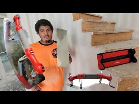 Radius walls and curved trowel. - YouTube
