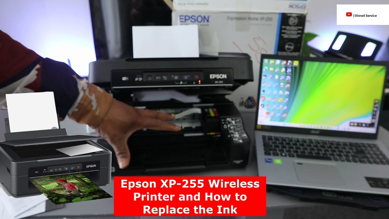 Epson XP-255 Wireless Printer : How to Replace the Ink? - YouTube