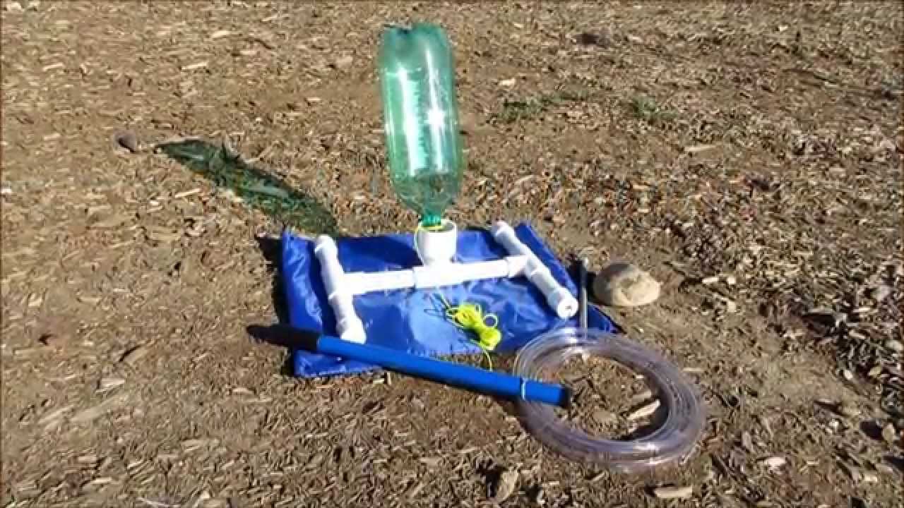 The Water Rocket Launcher -- uses 2liter soda bottles, water and air ...